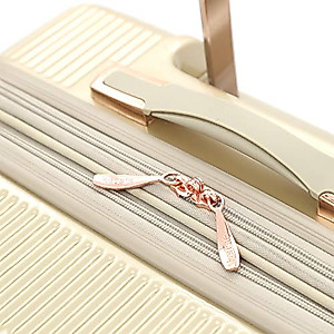 kensie Women's Dawn Hardside Spinner Luggage, Pale Gold, 3-Piece Set (20/24/28)