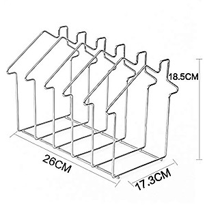 Book Shelf Magazine Rack Newspaper Rack Bookend Storage Rack Metal Wire Letter Rack Display Stand Support Rack Desk Office 26X17.3X18.5CM MUMUJIN (Color : A)