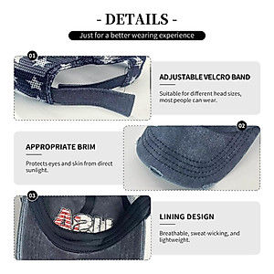 American Flag Baseball Cap for Men Women 4th of July Adjustable Embroidery Washed Distressed Cotton USA Trucker Dad Hat