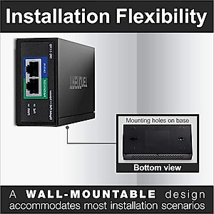 TRENDnet Gigabit PoE++ Injector, Supplies PoE (15.4W), PoE+ (30W), or PoE++ (60W), Network A PoE Device Up to 100m(328 ft), Supports IEEE 802.3af,802.at, Plug & Play, Black, TPE-117GI
