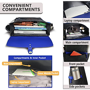 MEL JUN Laptop Backpack for School and Travel , 15.6 Inch Durable Casual Laptop Computer Backpack, Waterproof Resistant College Bookbag Gifts for Men Women -Grey with Blue