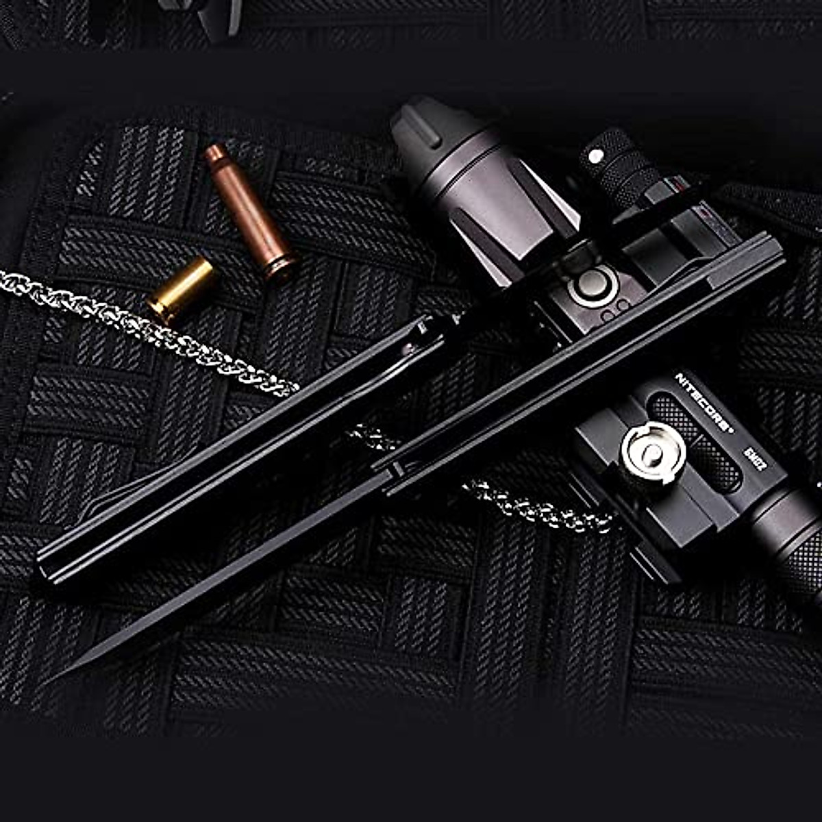 Carimee EDC Knife- 3.7 inch Pocket Knife Tanto point- Black Aluminum Alloy Handle, for Outdoor/Camping/BBQ