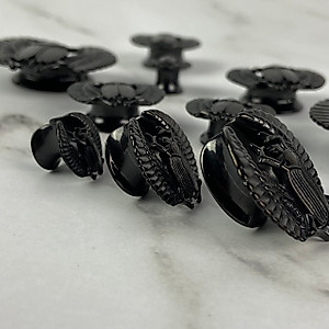 Mystic Metals Body Jewelry Pair of 316L Stainless Steel Scarab Beetle Saddle Spreaders (PS-302) (0g (8mm), Black)