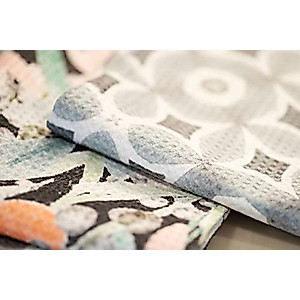 Desert Aqua || 3 Pack|| Not Your Ordinary Kitchen Towels || Dish Towels || Waffle Weave Microfiber || Tea Towels || Highly Absorbent || Hanging Loop || Dish Cloths || Modern || Designer Prints (Gray)