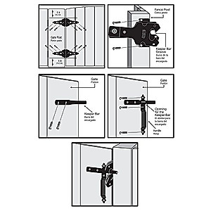 Everbilt Black Deluxe Latch Gate Set