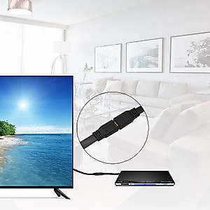 CERRXIAN 1FT Flat Slim High Speed HDMI Extension Cable A Female to 90 Degree Down Angle A Male Cord