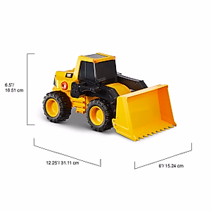 CAT Construction Toys, Construction 11.5" Power Haulers Wheel Loader, Realistic Lights & Sounds, Motion Drive Technology, Working Features, and Interactive Play for Ages 3+