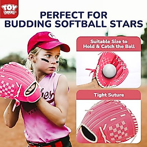 TOY Life Tball Set for Kids 3-5 T Ball Set Baseball Tee Toddler Girls T Ball Sets for Kids 5-8 Tball Bat Tee Ball Sets for Kids 3-5 Tball Set for Toddlers Outdoor Toddler Toys 6 T-Balls Glove