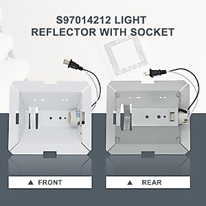 Thaekuns S97014212 Light Reflector with Socket fit for various Broan models