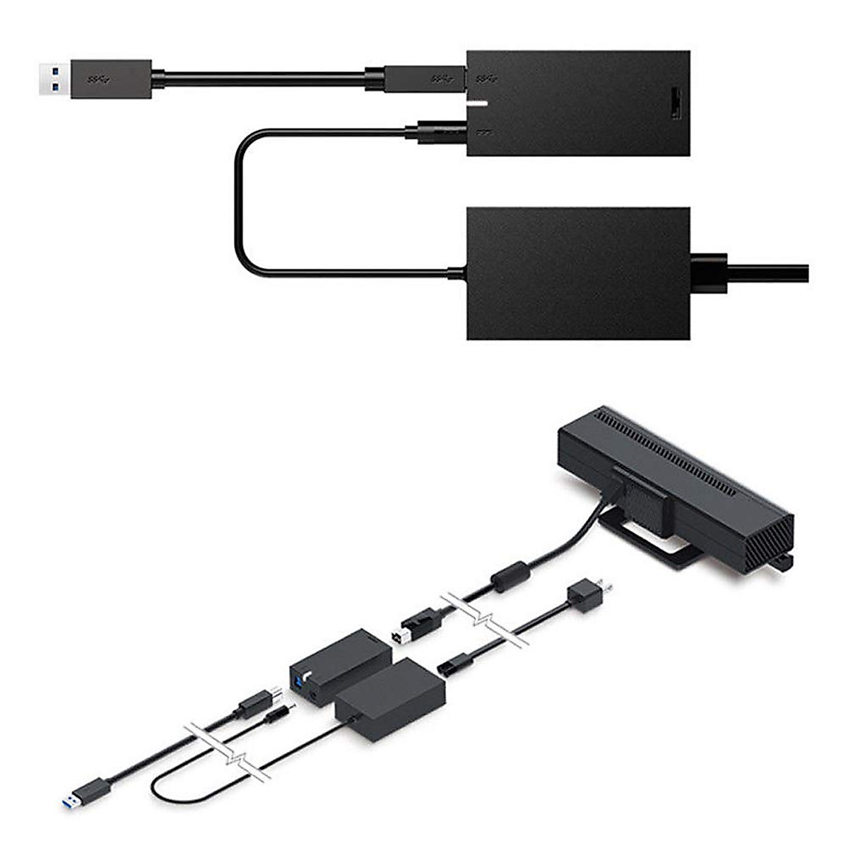 Power Adapter for Kinect 2.0 Sensor,USB 3.0 for XBOX ONE S/XBOX ONE X Windows PC Power Supply System, Supported Windows 8/8.1/10 (Black)