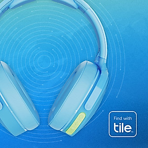 Skullcandy Hesh Evo Bluetooth Headphones for iPhone and Android with Microphone / 36 Hours Battery Life/Great for Music, School, Travel and Gaming/Wireless Headphones - Clear Blue