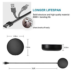 Trami 2 Pack Compatible with Samsung Galaxy Watch 6/6 Classic/5/5 Pro/4/4 Classic/3/Active/Active Wireless Charging Dock,Replacement USB Charger Cable Cord Stand for Classic/3 /Active/Active