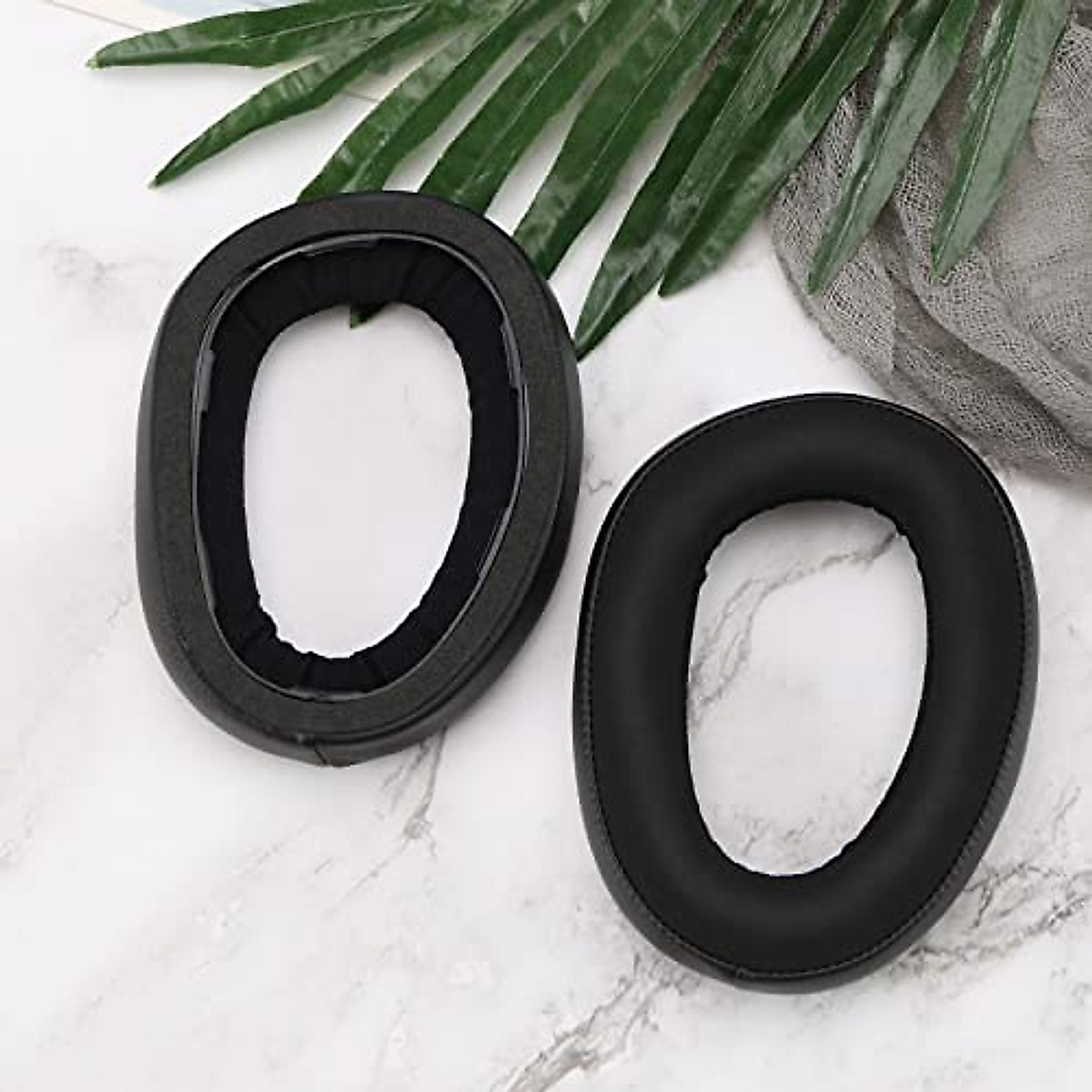 1 Pair Ear Pads Compatible with Sennheiser GSP 600 GSP 670 GSP 500 GSP 550 Headphones Comfort Leather Ear Cushions Headset Repair Parts Black