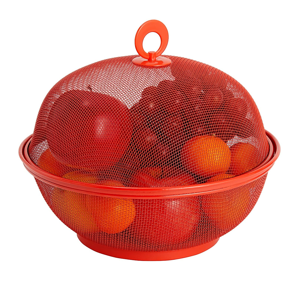 Juvale Mesh Wire Fruit Basket with Lid for Vegetables, Fruits, Gifts, House Warming, Home, Restaurants, 4 Colors