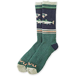 KAVU Moonwalk Mid Crew Socks: Comfort and Durability for Your Active Lifestyle - Go Fish