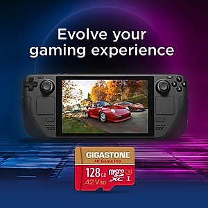 [5-Yrs Free Data Recovery] Gigastone 128GB 2-Pack Micro SD Card, 4K Game Pro MAX, A2 V30 MicroSDXC Memory Card for Nintendo-Switch, 4K UHD Video, Up to 120/80 MB/s, UHS-I U3 C10 with Adapter