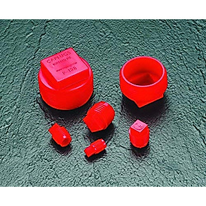 Caplugs P-108 P Series – Plastic Threaded Plug for NPT/NPS Pipe Fittings, 160 Pack, Red HD-PE, Thread Size NPT 1-1/4" Tapered & Straight, Temporary, Thread Protection, Leak Prevention (99191162)