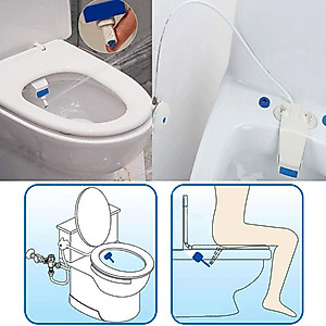 IWOMA For Smart-Toilet For Seat-Bidet For Fresh-Water Spray Clean Kit Automatic Ass-Flusher Toilet Attachment Rinse Safe Non-E Bathroom Sets Accessory Blue And Red