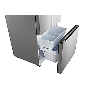 Hamilton Beach HBF1770 French Door Counter Depth Refrigerator with Freezer Drawer, 17.7 cu ft, Stainless Steel (Full Size)