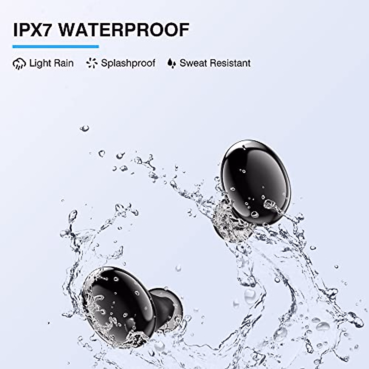 TRANYA T20 Wireless Earbuds, Bluetooth Earbuds with 48H Playtime, 4-Mic Design for Call, Wireless Headphones with Game Mode, IPX7 Waterproof Headphones for Sports, Touch Control