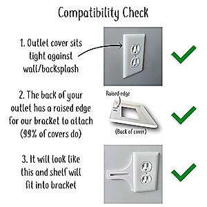 The Easy Outlet Shelf by Mount Genie - Works With All Outlets - 60 Second Install - Hidden Cord Cable Storage - Perfect Google Home Mount, Nest Wifi Mount, for Cameras, Voice Assistants, and More