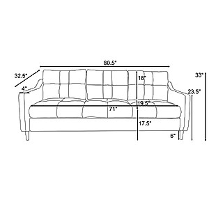 Meeyar Couches for Living Room,80 Inches 3 Seater Sofa Couch for Teen Girls Artistic Sofa for Lady Pink Green Gradient for Women for Office
