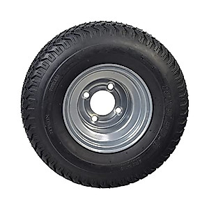 AlveyTech 18x9.50-8 (18/950-8) Go-Kart, Lawn & Garden Cart, and Trailer Wheel Assembly with 4"x4" Mounting Hole Spacing