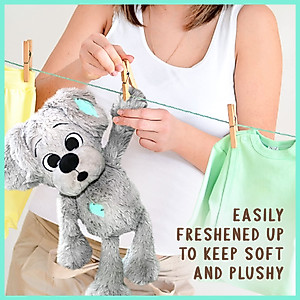 Secura Cutie Soft Stuffed Animal Puppy with Superpowers – Glow in Dark Patches for Bedtime Comfort (no batteries needed) – Stuffed Animal for Boys & Girls - Cute Plush Dog Teddy Bear Toy – 14"