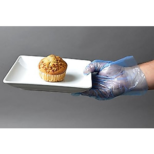 Daxwell Poly Gloves, Easy-Fit Food Prep Gloves, Header Gloves, One Size Fits All, Blue, With Wall Mount, F10003538 (Case of 1,000, 20 Cards of 50)