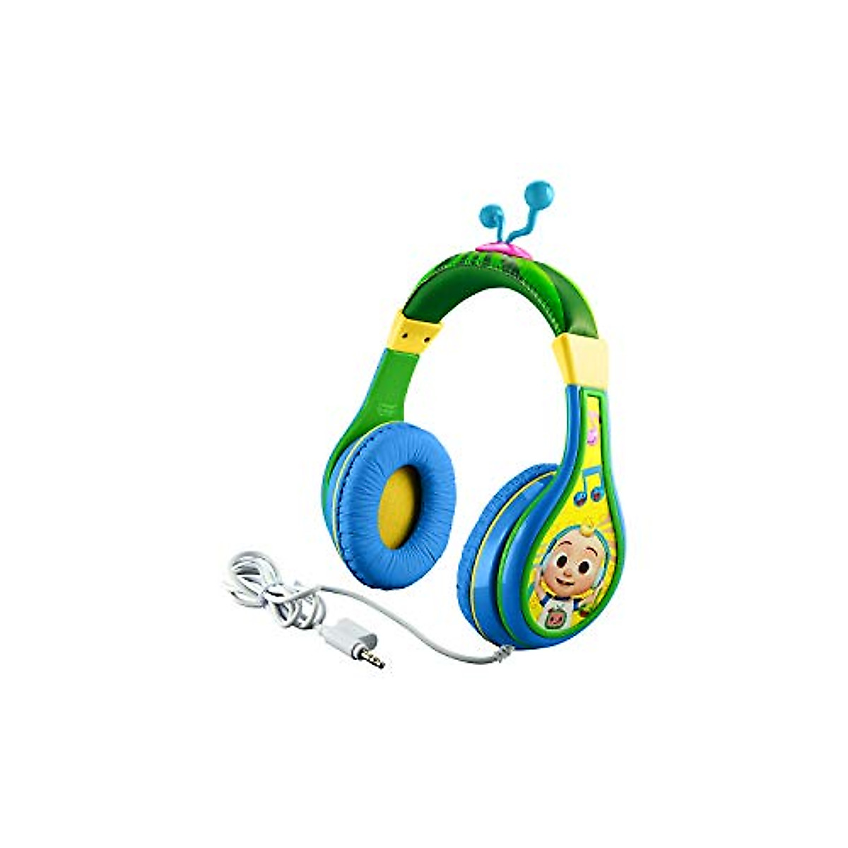 eKids Cocomelon Wired Headphones for School, Home or Travel, Includes Share Port