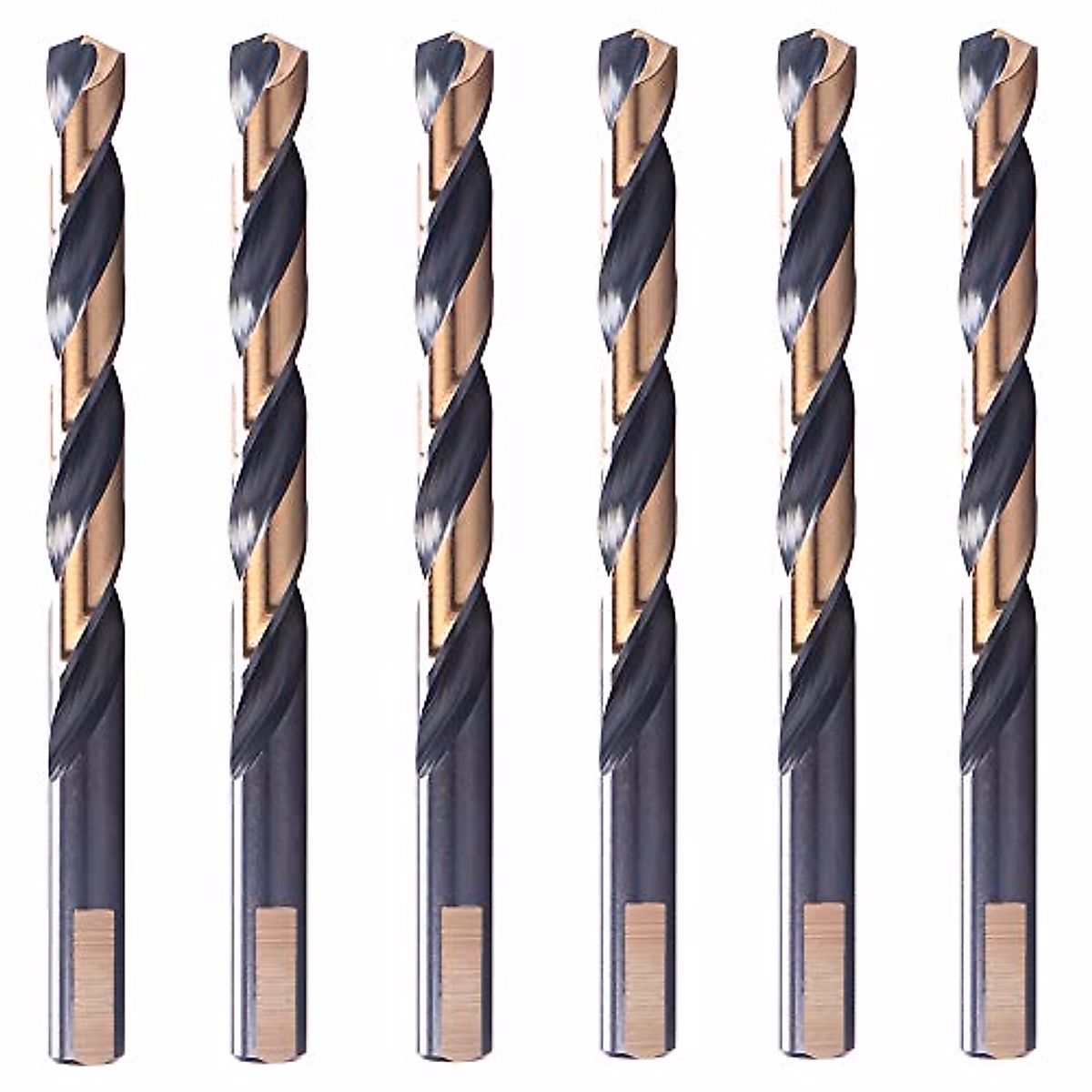 OXTUL 11/32 inch, 6 Pcs Drill Bits, High Speel Steel, 3 Flat Shank