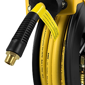 DEWALT DXCM024-0344 Double Arm Hose Reel with 1/2" x 50' Premium Rubber Hose