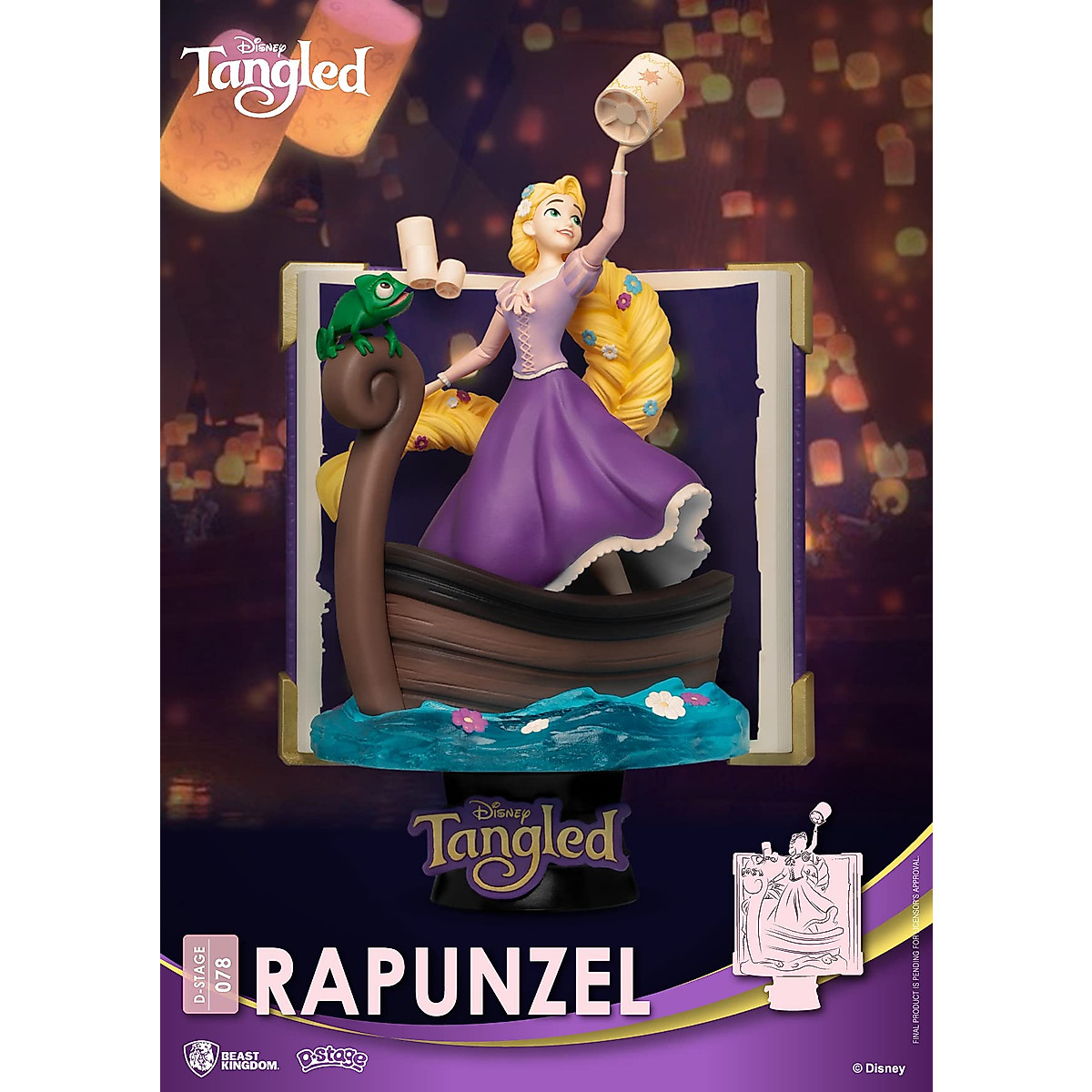 Beast Kingdom Disney Story Book Series: Rapunzel DS-078 D-Stage Statue, Multicolor, 6 inches