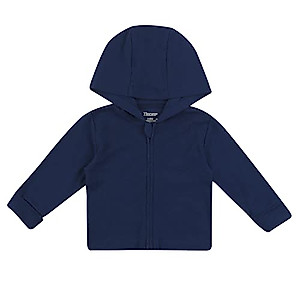 Hanes Hoodie, Zippin Soft 4-Way Stretch Knit Long Sleeve, Babies and Toddlers, Royalty Blue, 12-18 Months