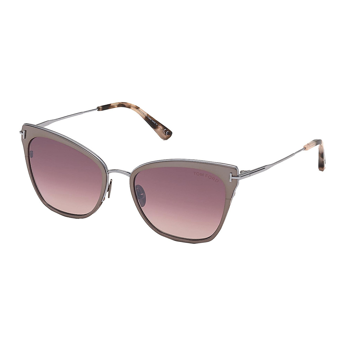 Tom Ford FARYN FT 0843 Shiny Dark Ruthenium/Burgundy 56/19/140 women Sunglasses
