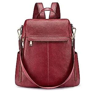 Kattee Women's Anti-Theft Backpack Purse Genuine Leather Shoulder Bag Fashion Ladies Tote Bags