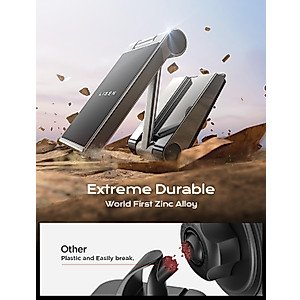 LISEN Magnetic Phone Holder for Car, Strongest Folding Magnetic Car Phone Holder 360° Rotatable Metal iPhone Car Holder Mount Hands Free Fits for iPhone 14 Pro Max 13 12 & All Phones