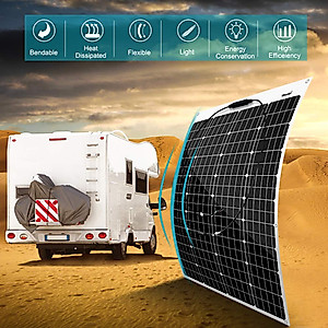 600W Flexible Solar Panel + 400W Wind Turbine Generator + Hybrid Charge Controller,1000 Watts 12V Wind Solar Kit for Home Off Grid System