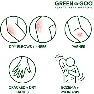 Green Goo Dry Skin Salve, All-Natural Moisturizer for Hydrating The Body & Face, Helps Alleviate Symptoms of Chronic Skin Conditions, 4 Oz