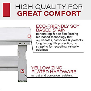 CAF Amish Heavy Duty Pressure Treated End Table (Semi-Solid White Stain)