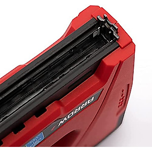 Arrow ET501C Cordless 5-In-1 Professional Staple and Nail Gun, Battery Powered Wire Stapler and Brad Nailer for Upholstery, Framing, Roofing, Crafts, Fencing, Cable, Black/Red