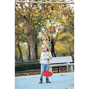 Xinlinke Tree Climbing Rope and Kids Disc Swing Seat Set Outdoor Backyard Playground Accessories