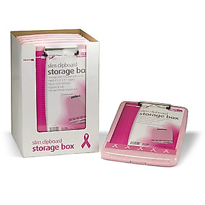 Breast Cancer Awareness BCA Slim Clipboard Storage Box