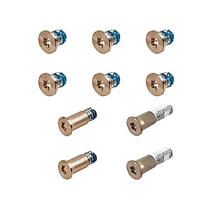 ChenGong - Gold Screws 10-Piece 1 Set Bottom Case Screws Pentalobe P5 Replacement Compatible with 13" A1932 A2179 A2337 2018 2019 2020 (Gold)