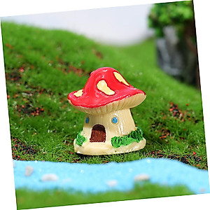 MERRYHAPY 9pcs Micro Landscape House Mini Decor Home Decor Mini House Miniature Resin House Decoraciones para Salas De Casa Fairy Mushroom House Small House Decoration Landscape Mini House