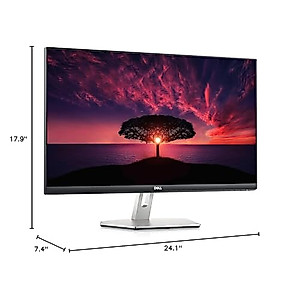 Dell 27-inch QHD 1440p (2560 x 1440) IPS Ultra-Thin Bezel Monitor, 75Hz Refresh Rate, HDMI, ADM FreeSync, Built in Speakers, DisplayPorts, VESA Certified, Silver