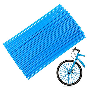 Veemoon 75 Pcs Rim Protector Exercise Accessories Spoke Protector Black Accent Decor Wheel Spoke Covers Drz400sm Accessories Rim Guard Blue Spoke Skins Spokes for Universal Bike Motorcycle