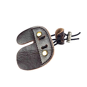 Zelerdo 2 Pack Leather Archery Finger Tabs Archery Finger Guard for Shooting Practice Gear,Right Hand