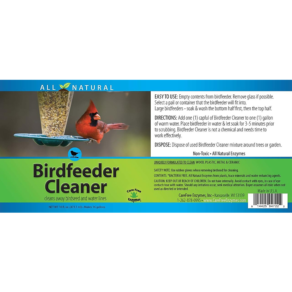 Care Free Enzymes Birdfeeder Cleaner