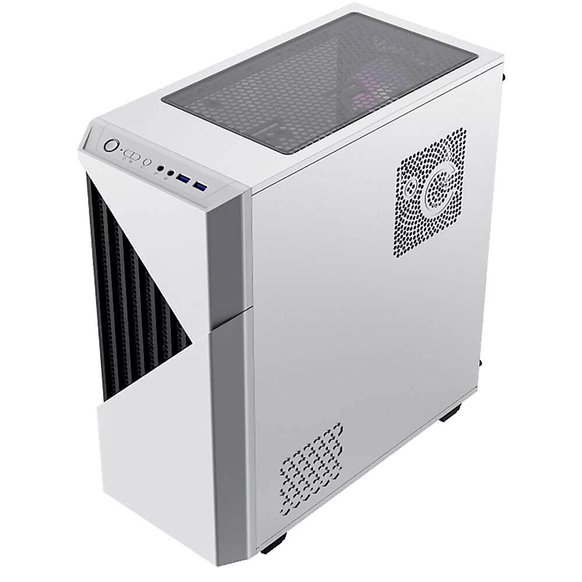 GAMEMAX Contac COC WB White / Black Steel / Tempered Glass ATX Mid Tower Computer Case